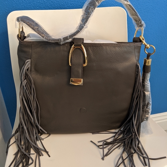 G.I.L.I. | Bags | Rare Gili Gili Large Pebbled Leather Stirrup | Poshmark